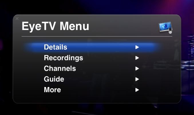 Geniatech EyeTV » How do I use the On Screen Menu?