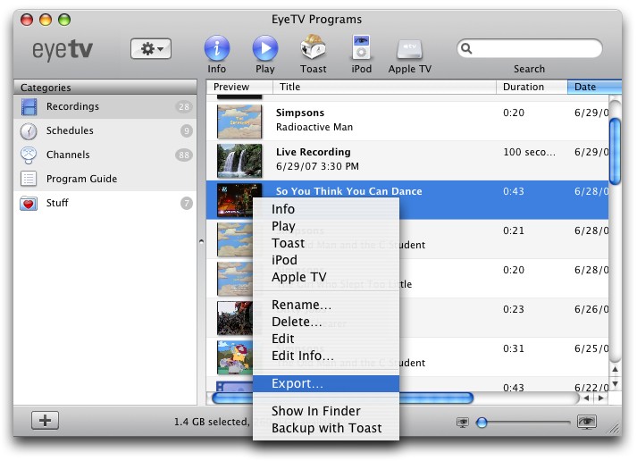 Geniatech EyeTV » How do I send video from EyeTV to the iPhone?